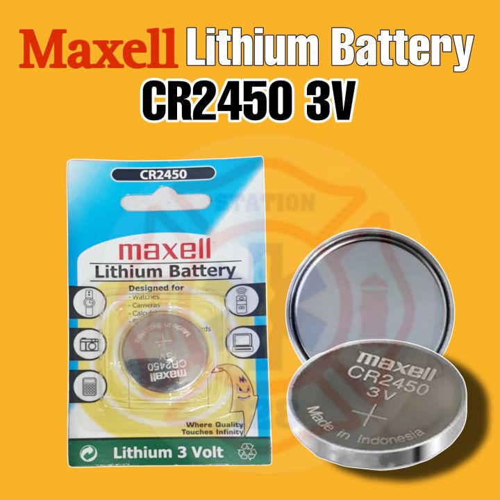 Maxell Lithium Battery CR2450 3V | Lazada PH