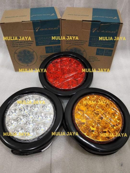 Lampu Stop LED Bulat Truk 24 Volt/Stop Lamp Volvo/Lampu Rem Bulat LED ...