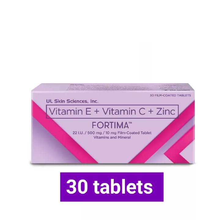 Fortima (Vitamin E + Vitamin C + Zinc) 30 Film Coated Tablets | Lazada PH