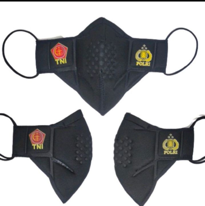 Masker Tomo Murah logo TNI polri hitam polos dan logo lainnya Life Mask ...