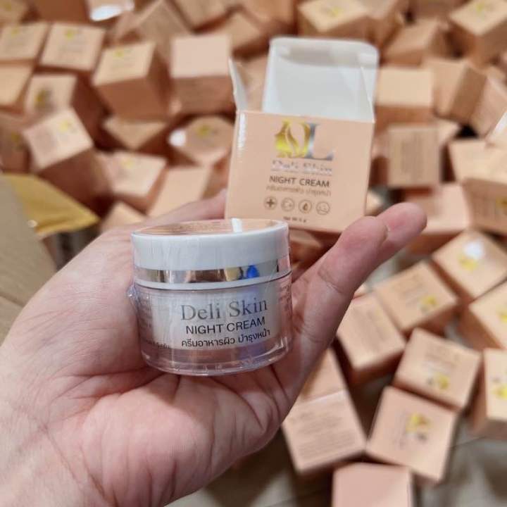 DELI SKIN NIGHT CREAM FOR ACNE / MELASMA / DULL SKIN FROM THAILAND (5g ...