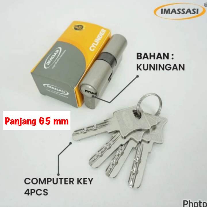cylinder kunci pintu alumunium Silinder 65 mm Cylinder kunci pintu ...
