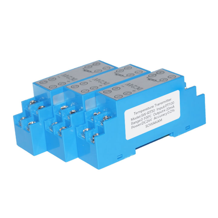 PT100 Temperature Transmitter -200-650C Temperature Detection 4-20mA 0-5V 10V Output 35mm DIN ...