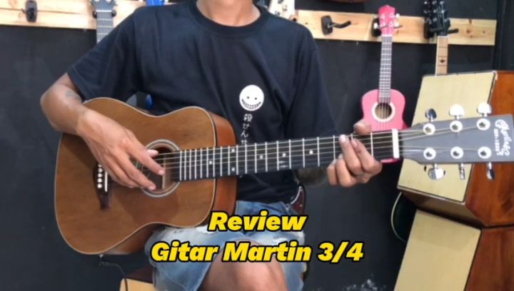 Gitar Akustik Elektrik Martin 3/4 Gratis Packing Kayu dan Bergaransi ...