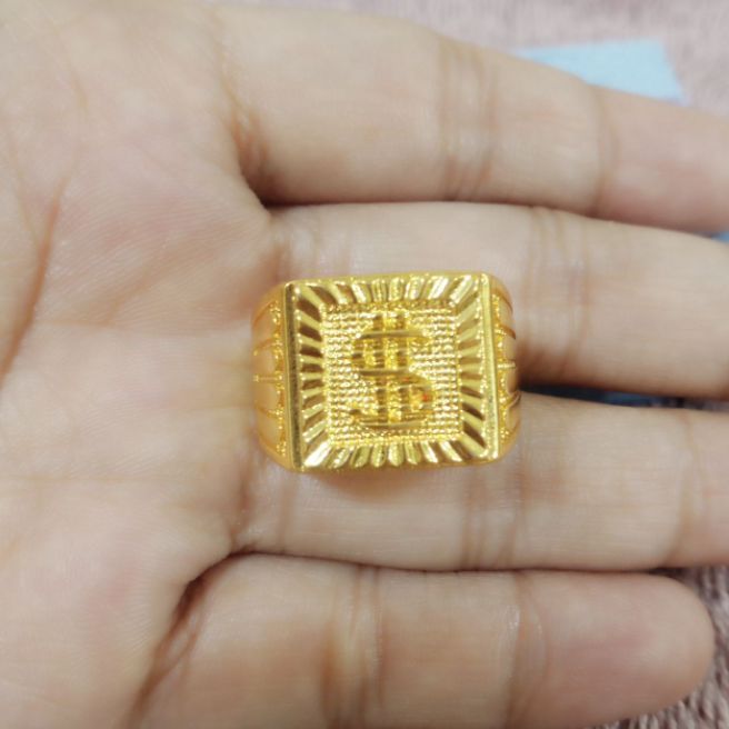 10k us gold Ring dollar sign Design non tarnish for men | Lazada PH