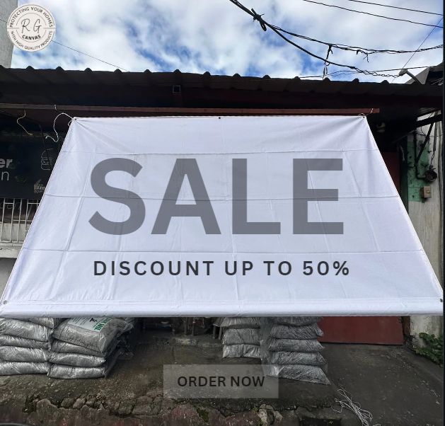 6x6FT TARPAULIN ROLL UP & DOWN 100% WATERPROOF TRAPAL LONA TOLDA ...