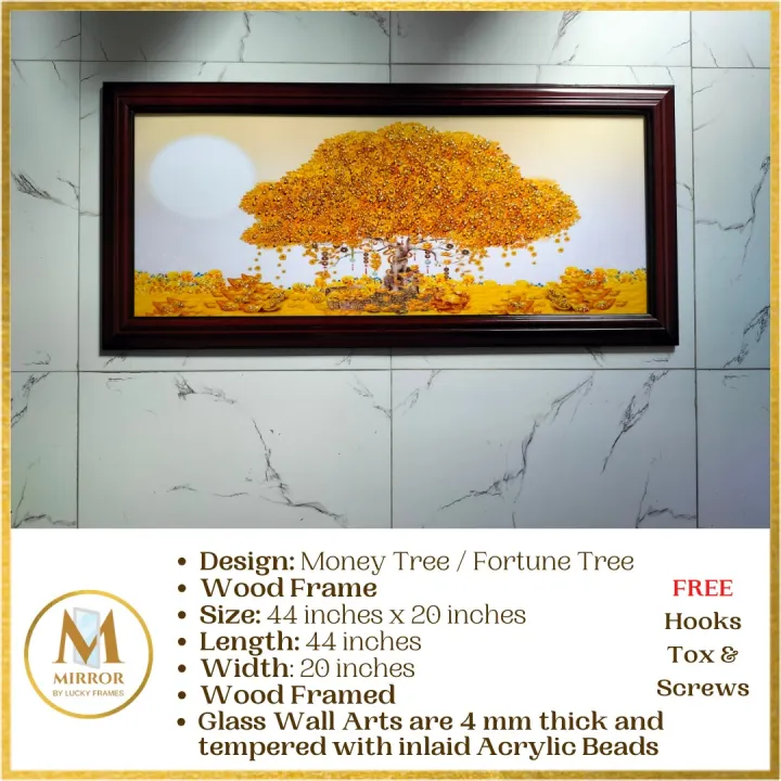 Money Tree Wall Decor Wood Frame 44 inches x 20 inches | Lazada PH
