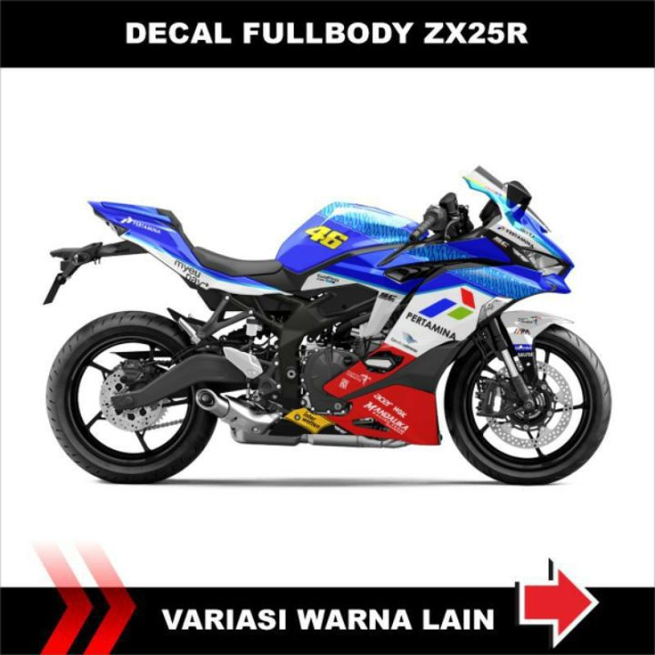 Decal Striping Ninja Zx 25R Full Body Stiker Variasi Motif Pertamina ...