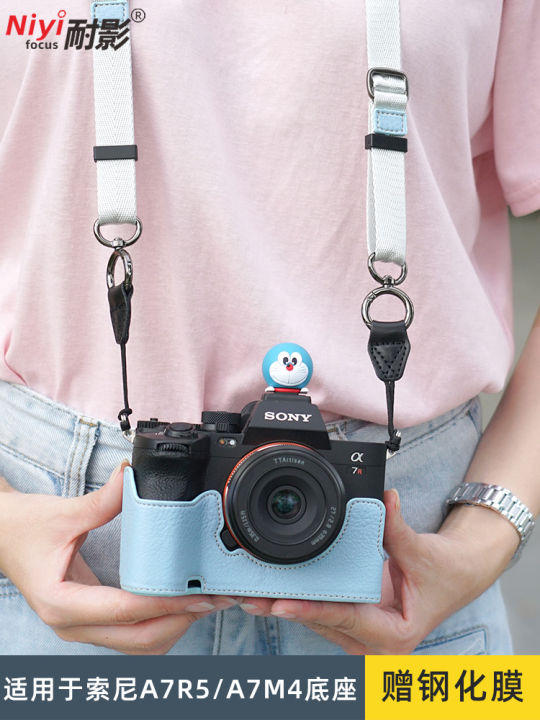 กระเป๋าใส่กล้อง Sony A7C R A7C2 A7M4 A7R5 Micro Single Base A6700 A7CR Leather Shell A7R5 A7S3 ...