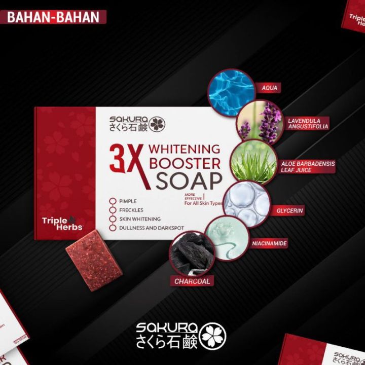 ORIGINAL 3X Whitening Booster Sakura Soap | Lazada