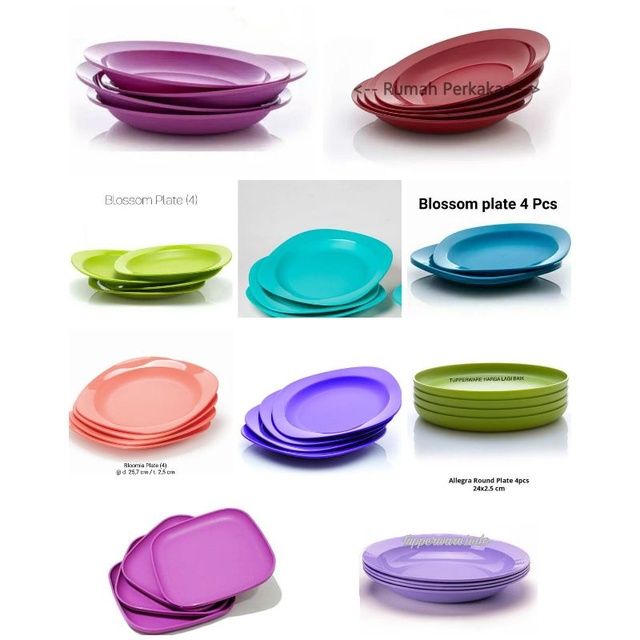Large deep plate tupperware / blossom plate tupperware / piring ...