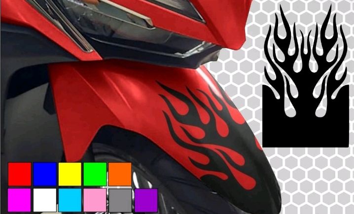 honda click V2-V3 fender sticker laminated waterproof universal | Lazada PH