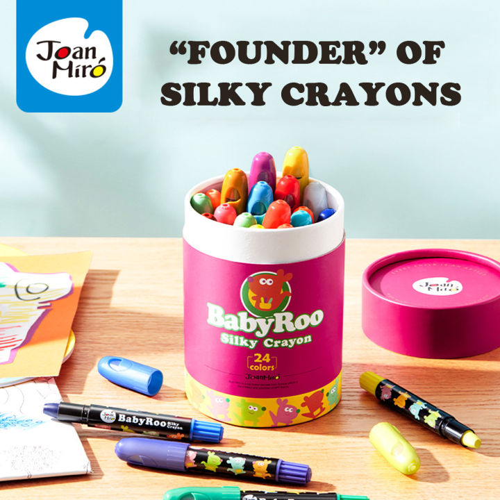 【S.mart】Joan Miro BabyRoo silky crayon toddler washable jumbo crayons ...