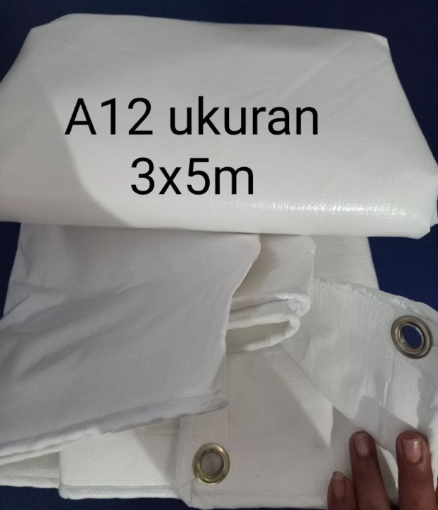 terpal A12 ukuran 3x5m warna putih. kuat dan tebal. | Lazada Indonesia