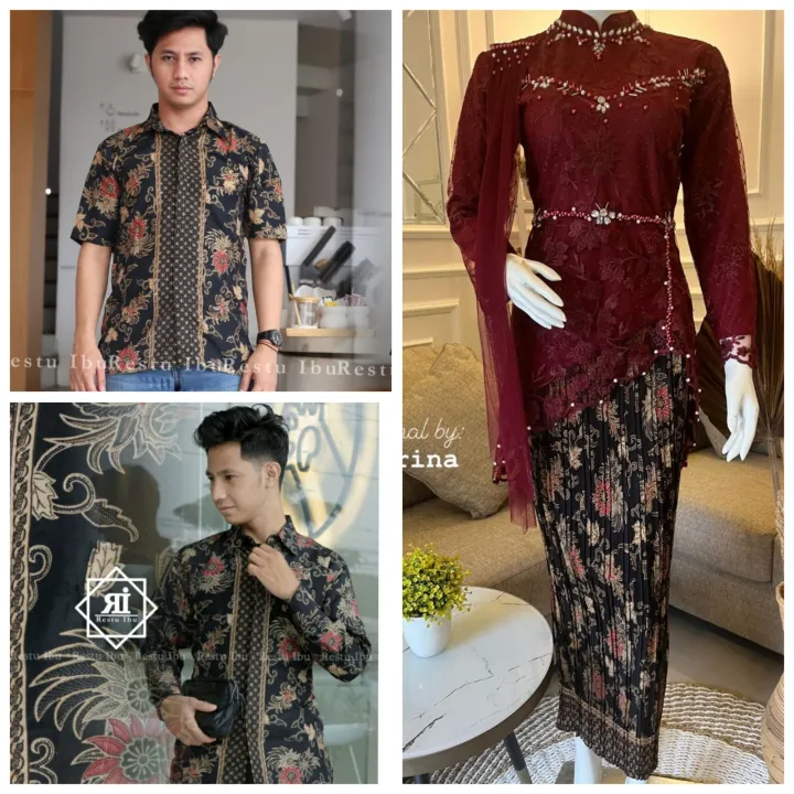 Couple Kebaya Modern Kebaya Buterfly Sarimbit Keluarga Set Kebaya ...