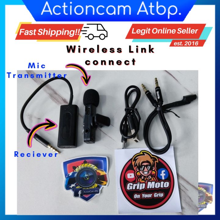 Wireless Mic Link Connect for Motovlogging | Lazada PH