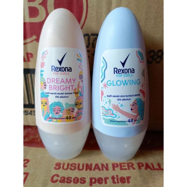 Rexona roll on Deodorant Glowing Dreamy Bright 40ml | Lazada Indonesia