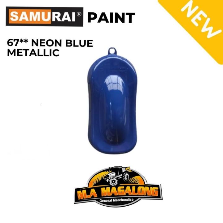 SAMURAI PAINT NEON BLUE METALLIC 67** (METALLIC COLORS)400ML | Lazada PH