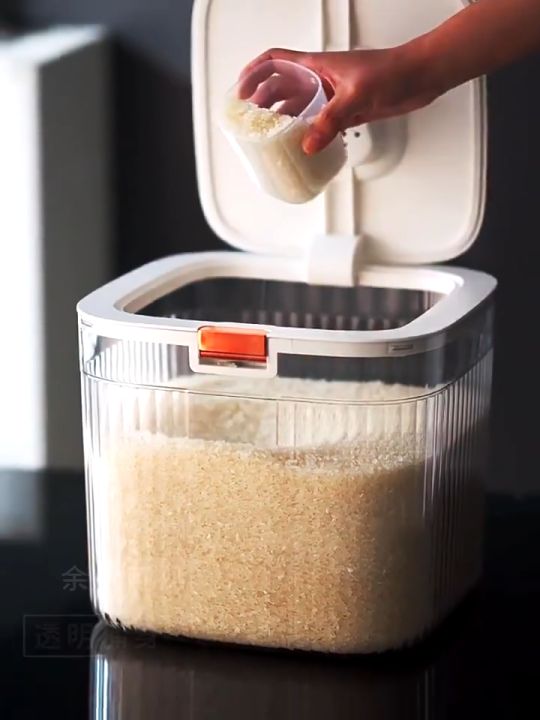 5KG/10KG Rice Storage Box Grain Container Household Cereal Rice Bucket ...