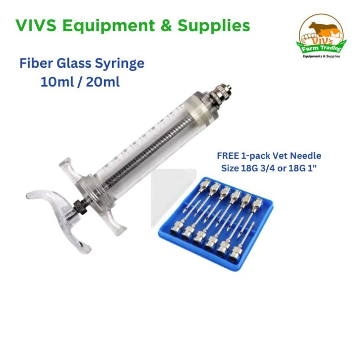 10ml 20ml Fiber Glas Syringe Veterinary Syringe Pig Syringe Adjustable ...