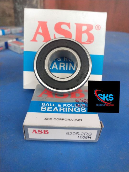 Bearing 6205 2RS tutup karet original ASB 25x52x15mm | Lazada Indonesia