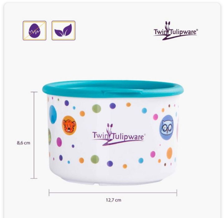 Twin Tulipware Small Handy Jar Bubble Toples Bulat sedang Motif Bubble ...