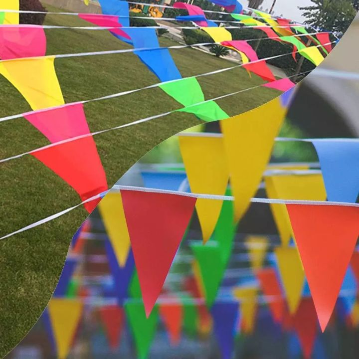 5 Meter Bendera segitiga warna warni/ Bendera Festival/ Bendera ...