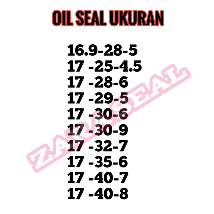 OIL SEAL UKURAN 8-17×40×8 | Lazada Indonesia