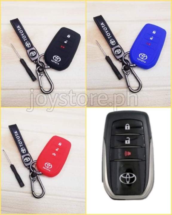 toyota hilux conquest silicon key chain, toyota fortuner 3 buttons ...