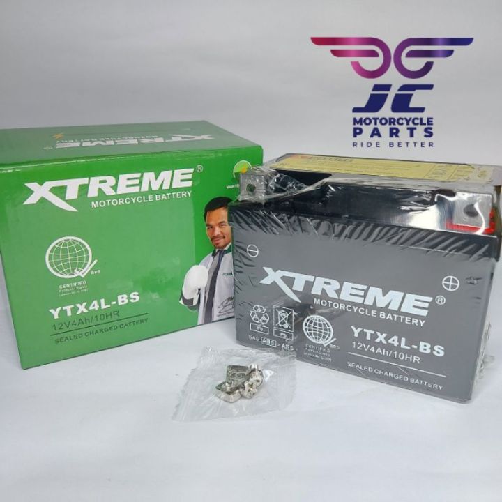 BATTERY YTX4L-BS 12V4Ah/10HR FOR HONDA DIO 1 2 , XRM 110&125 , WAVE S ...