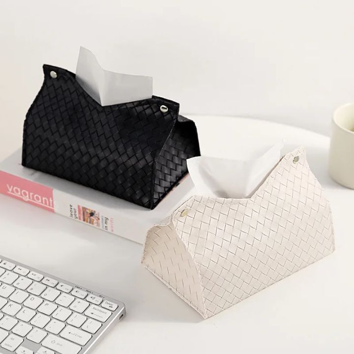 Luxury Woven Paper Towel Box Home Creative Living Room Storage Car ...