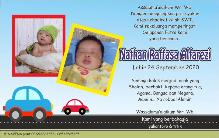 kartu ucapan selapan | Lazada Indonesia