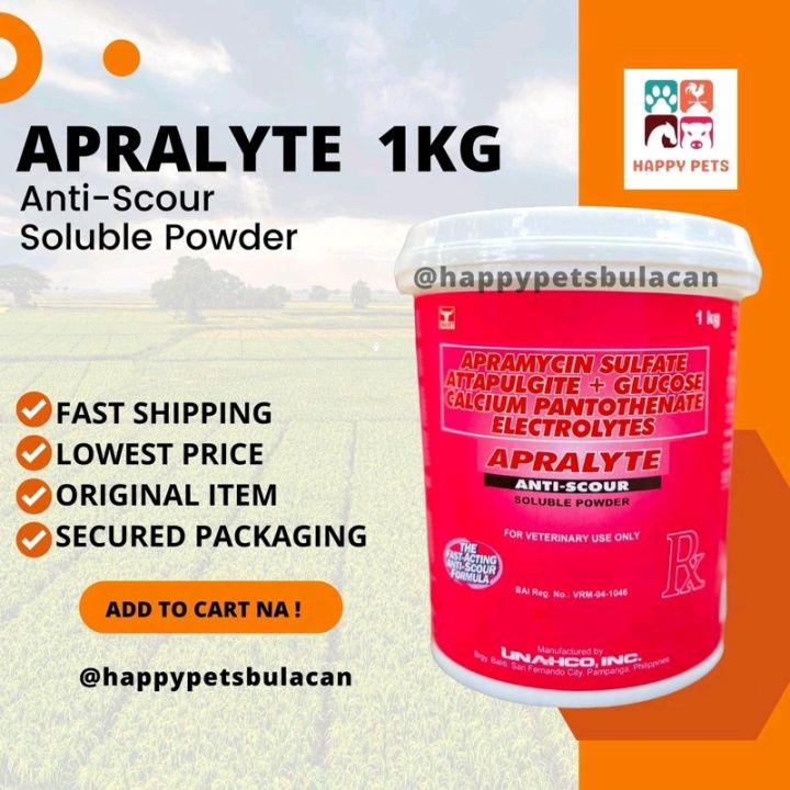 Apralyte Anti-scour Soluble Powder 1kg | Lazada PH