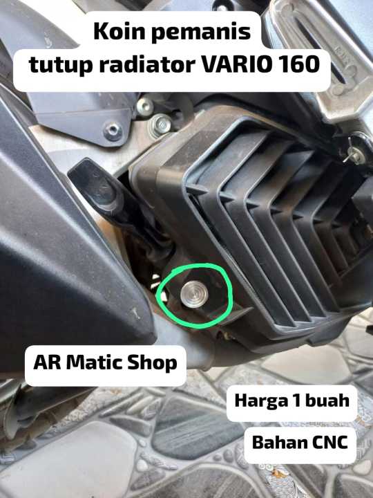 koin CNC lubang tutup radiator VARIO 160 coinan pemanis RADIATOR VARIO ...