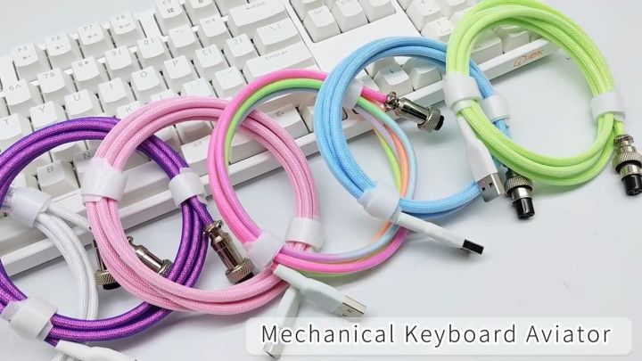 【DELIVER IN 3 DAYS】ZIFRIEND Type C Mechanical Keyboard Coiled Cable USB ...