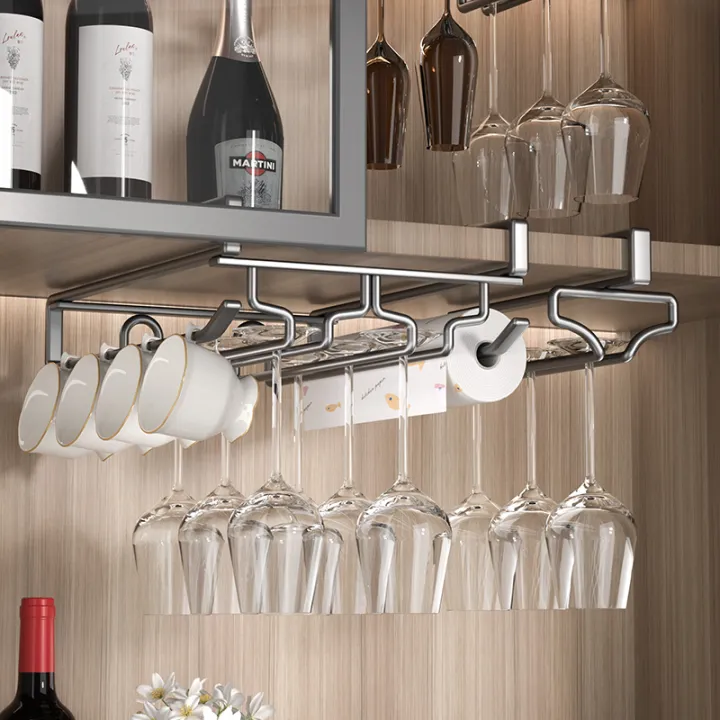 Hole-free red wine glass holder, hanging wine cabinet, high heel cup ...