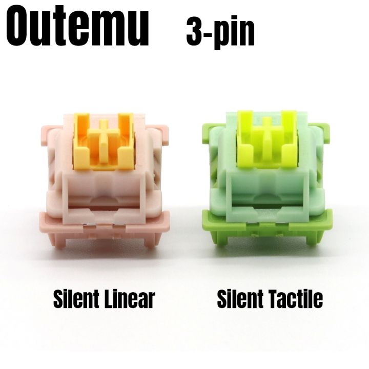 Outemu Silent Lemon Peach Switch for Mechanical Keyboard 3Pin Linear ...