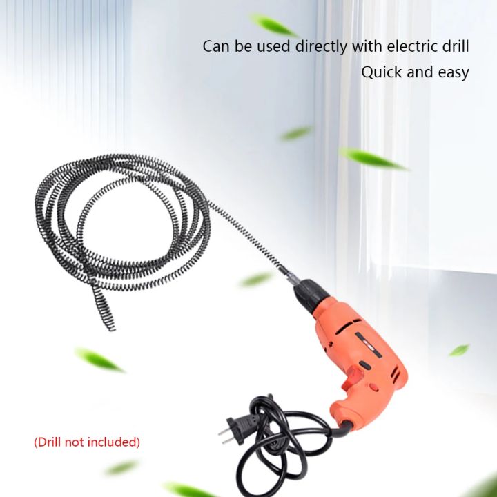 1/2/3/4/5/8/10 Meter Drain Cleaner 10mm Dia Pipe Unclog Spring Anti ...