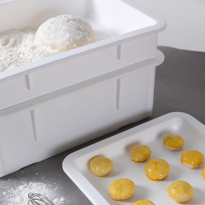 Dough Box Pizza Non-Airtight Crate Pizza Dough Box White Bread Storage ...