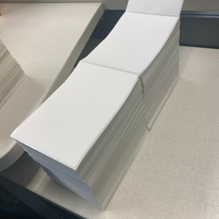 500pcs Thermal Sticker A6 Paper Roll Fold Stack Airway Bill Sticker ...