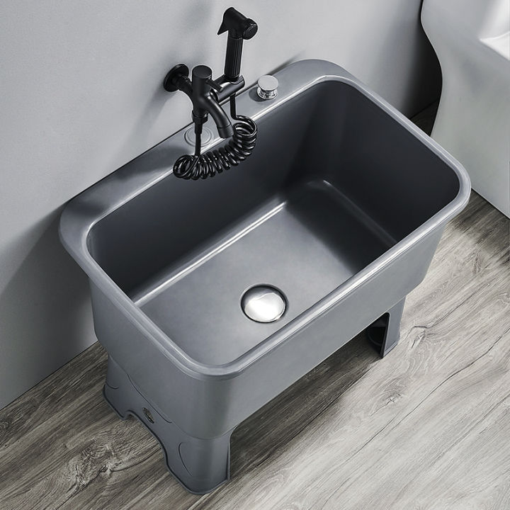 Outdoor Balcony Mop Sink Portable Indoor Bathroom Utility Sink Drop-In ...