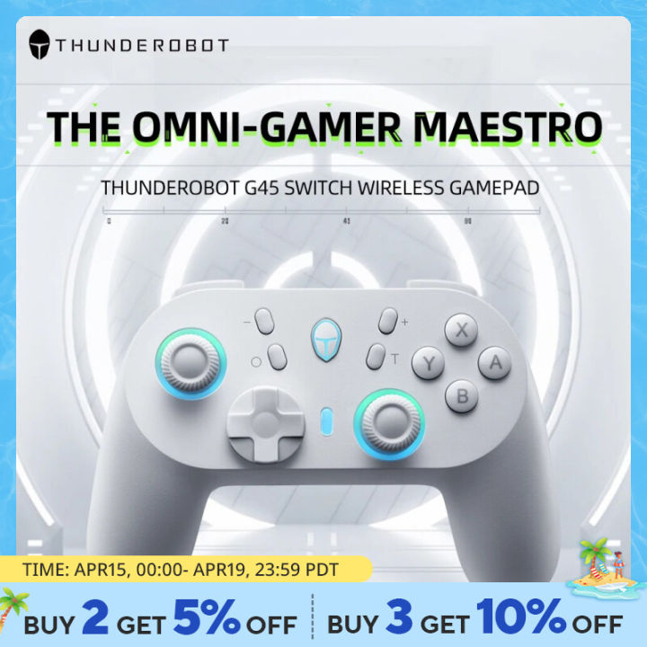 ThundeRobot G45 Pro Three-mode Wireless Gamepad Gaming Controller Hall ... ThundeRobot G45 Pro Three-mode Wireless Gamepad Gaming Controller Hall ...