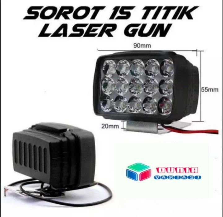 Lampu led 15 mata off road BRIGHT lampu sorot tambahan variasi motor ...