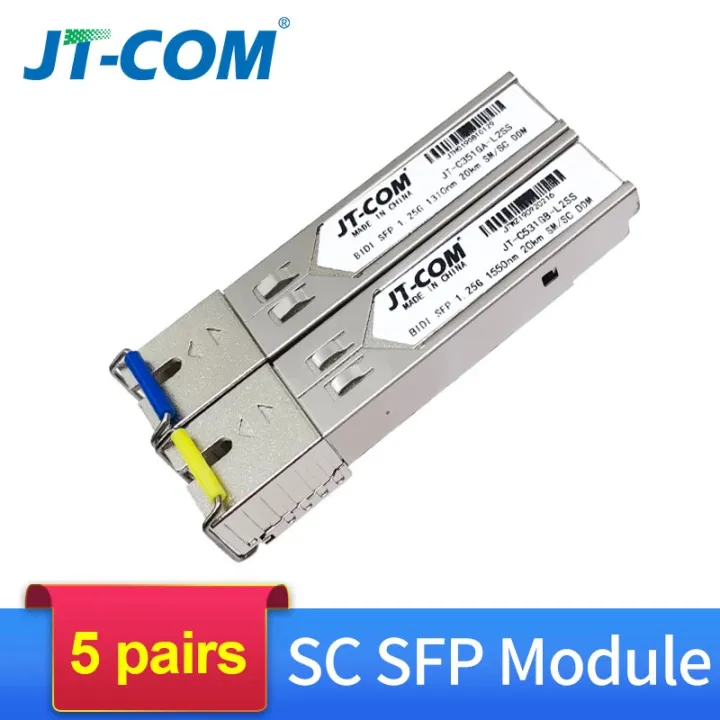 JT-COM SFP Module Single Mode Simplex Optic Module SC 1.25G 5KM/20KM ...