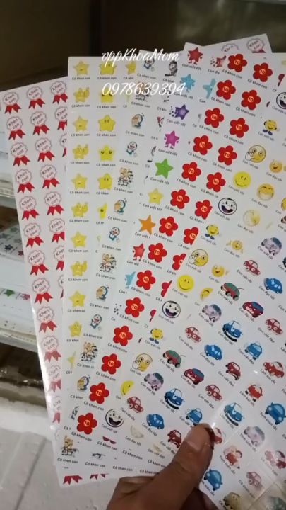 Sticker "CON CẦN CỐ GẮNG - SAO XANH" - Sticker khen thưởng học sinh ...