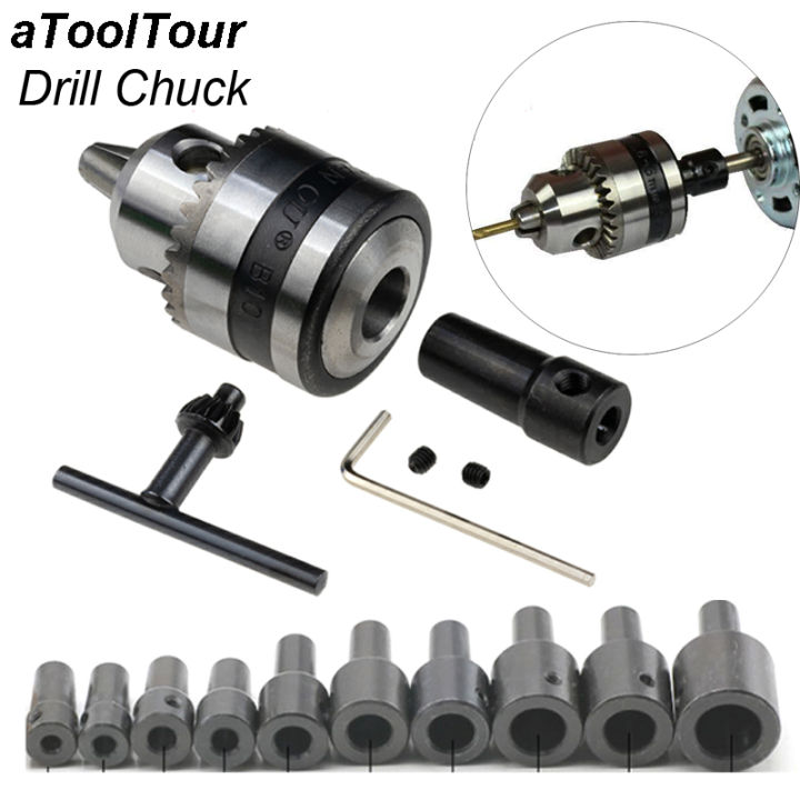 Mini Electric Drill Chuck Threaded Clamp 0.6mm-6mm B10 Mount Taper ...