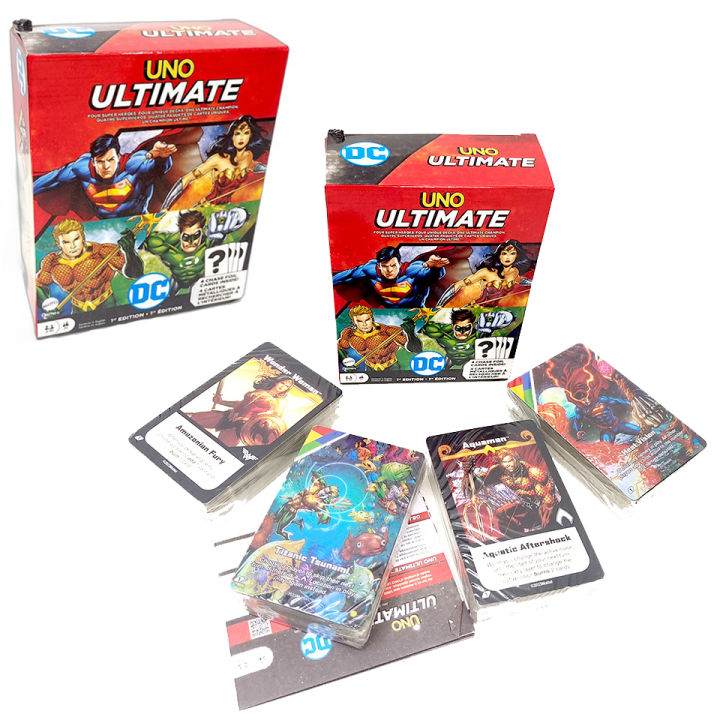 UNO Ultimate Marvel Card Game with 4 Collectible Foil Cards,No Mercy ...