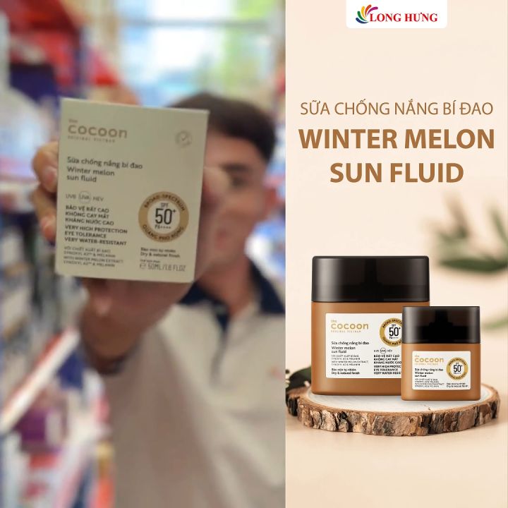 Sữa chống nắng bí đao Cocoon Winter Melon Sun Fluid SPF 50+ PA++++ (5ml ...