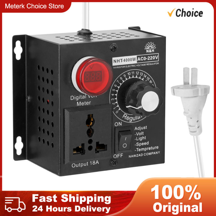 AC 220V 4000W Compact Variable Voltage Controller Speed Temperature ... AC 220V 4000W Compact Variable Voltage Controller Speed Temperature ...