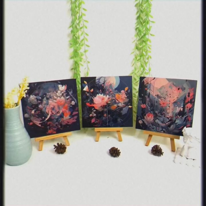 HIASAN DINDING 20X20 BUNGA BOHO MINIMALIS WALLDECOR FLOWERS BOHO ...